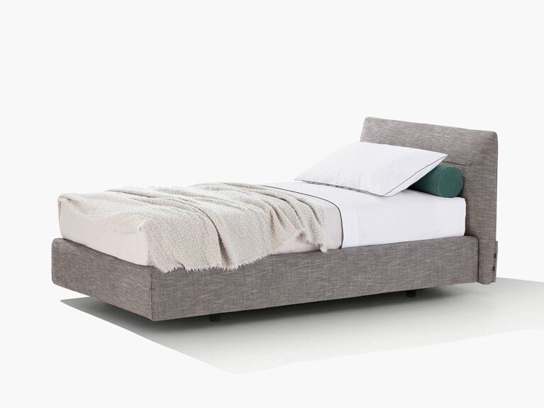 JACQUELINE Fabric single bed with upholstered headboard By Poliform ...