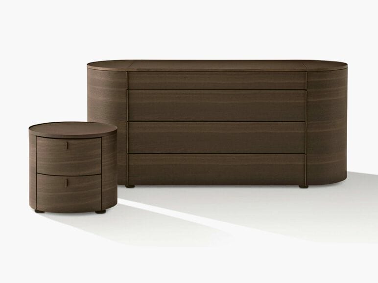ONDA Wood veneer chest of drawers By Poliform | design CR&S POLIFORM