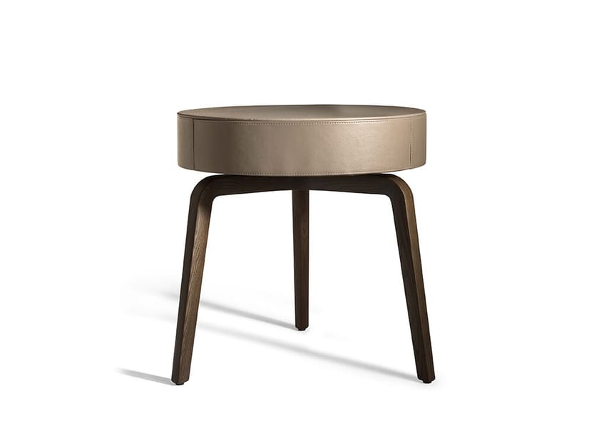 FIORILE Round leather coffee table By Poltrona Frau | design Roberto ...