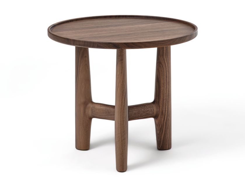 TILLOW Round walnut coffee table By Porada