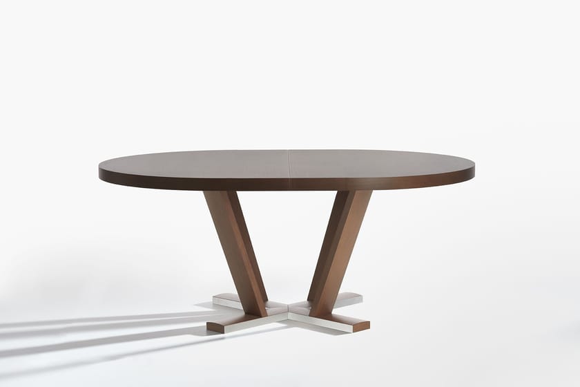 AURA 830/TO1 Extending oval table By Potocco | design Mauro Lipparini