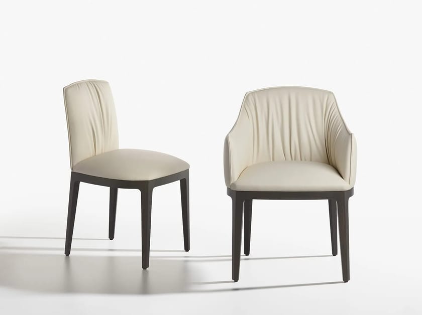 BLOSSOM 840/P Upholstered leather easy chair with armrests By Potocco ...