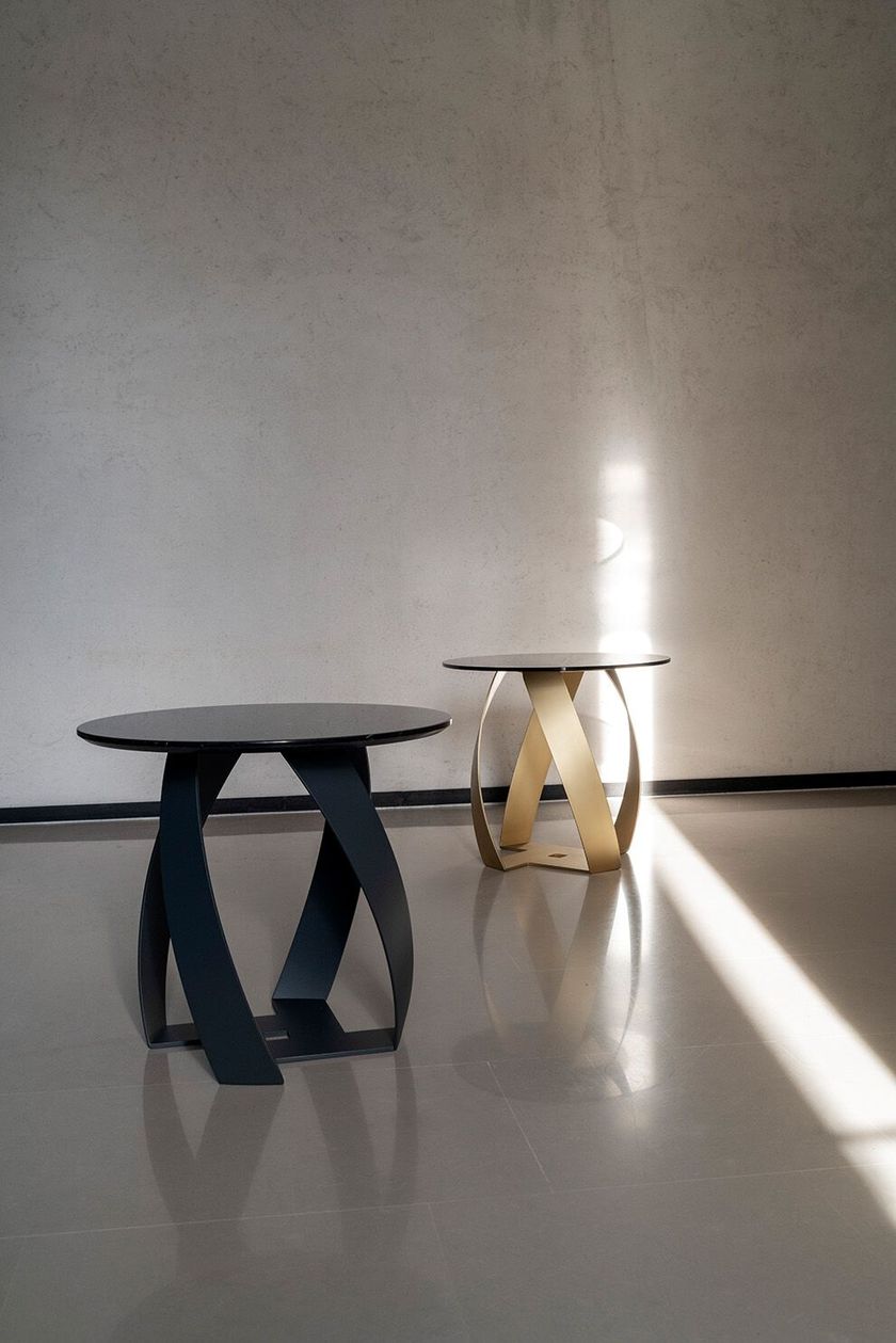 BON BON 770/TB Round side table with glass top By Potocco | design ...