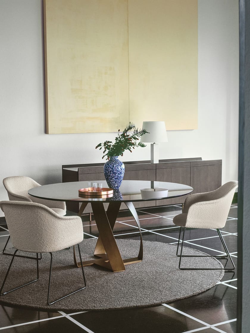 BON BON 770/TC Round living room table By Potocco | design Alexander Lorenz