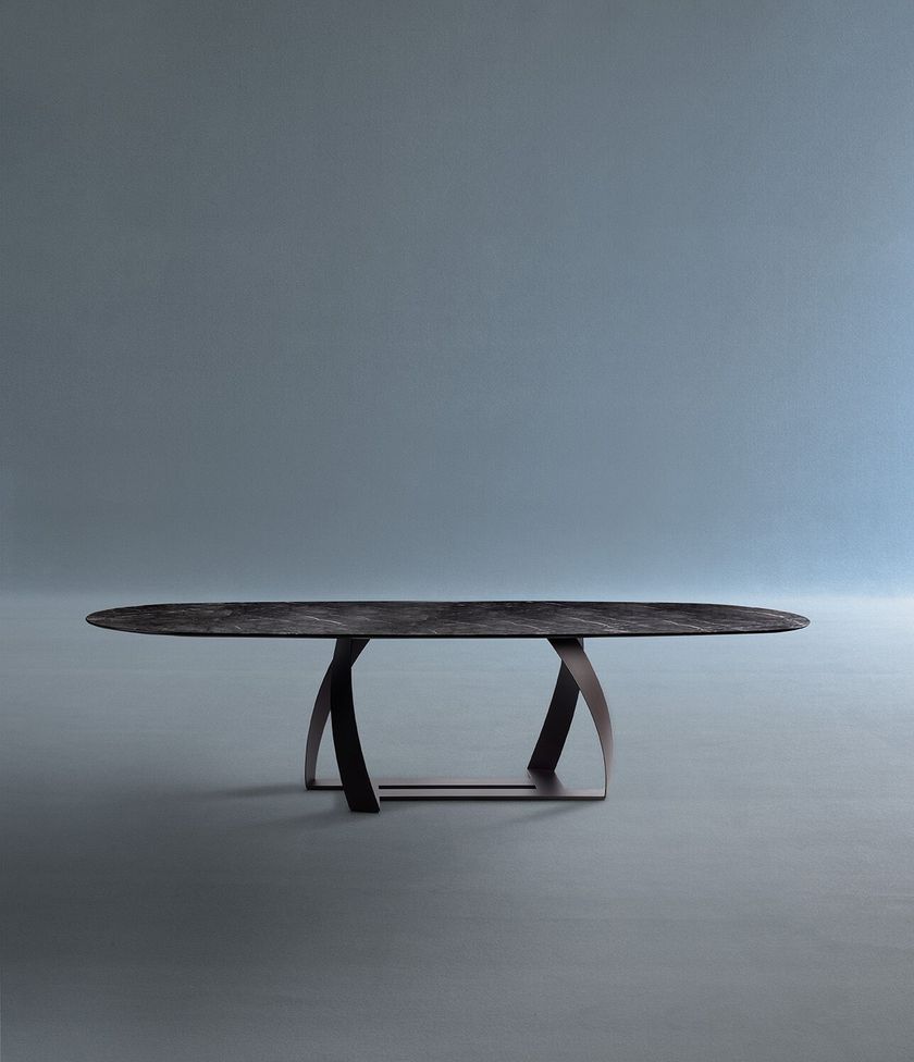 BON BON 770/TG-O Tavolo ovale in marmo By Potocco | design Alexander Lorenz
