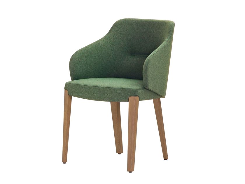 CONCHA 905/P Silla tapizada de tela con brazos By Potocco | design ...