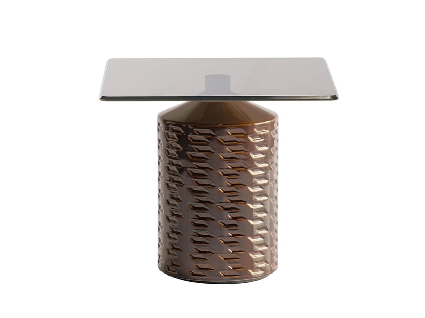 HISHI 871/TBQ-OUT / 871/THQ-OUT Square ceramic garden side table with ...