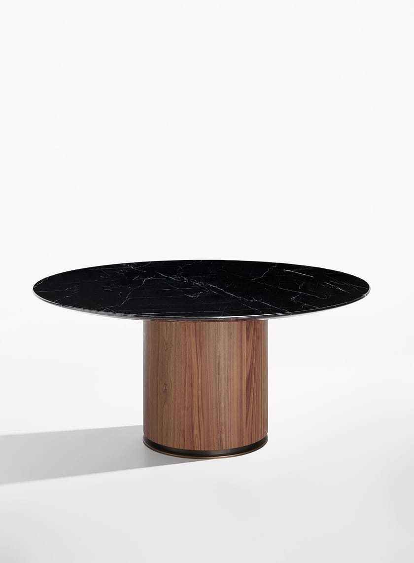 OTAB 883/T Tavolo rotondo in legno con piano in marmo By Potocco ...