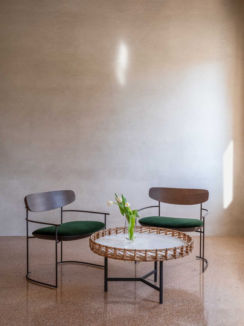 ROPU 888/TBC Round rope coffee table with glass top By Potocco | design ...