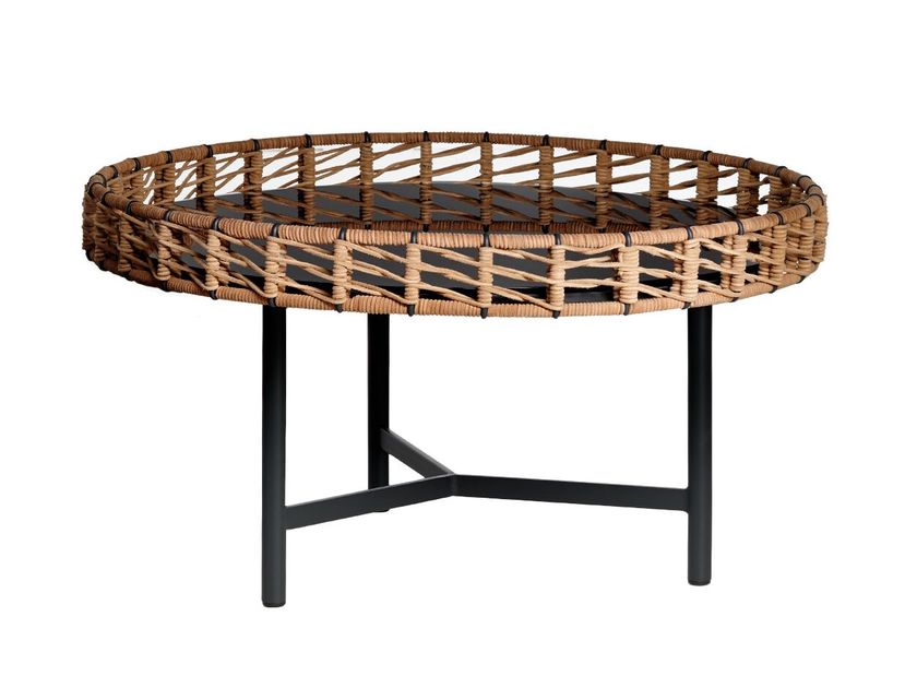 ROPU 888/TBC Round rope coffee table with glass top By Potocco | design ...