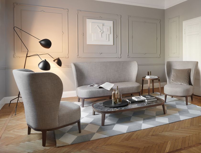 SPRING 841/P High-back wing fabric armchair By Potocco | design ...