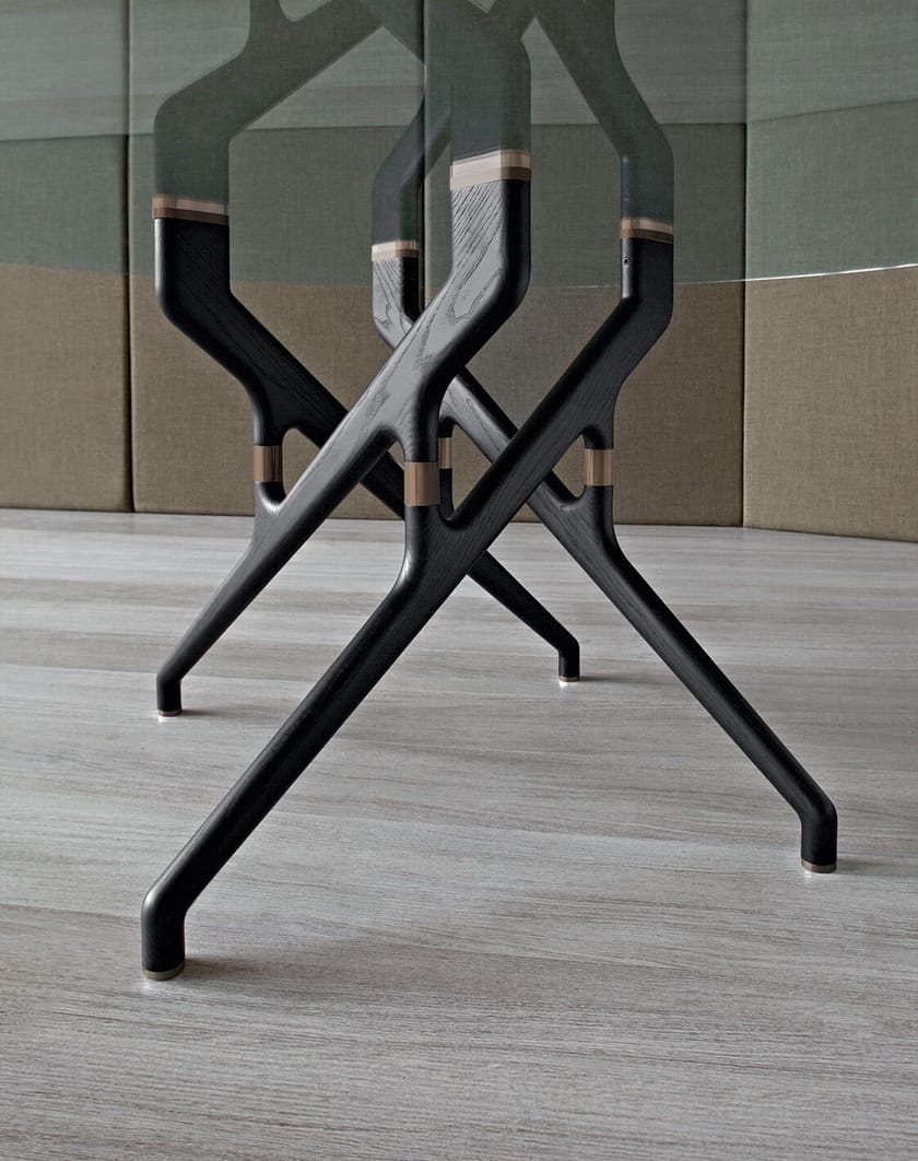 TORSO 837/T4 Round ash dining table By Potocco | design Gianluigi Landoni