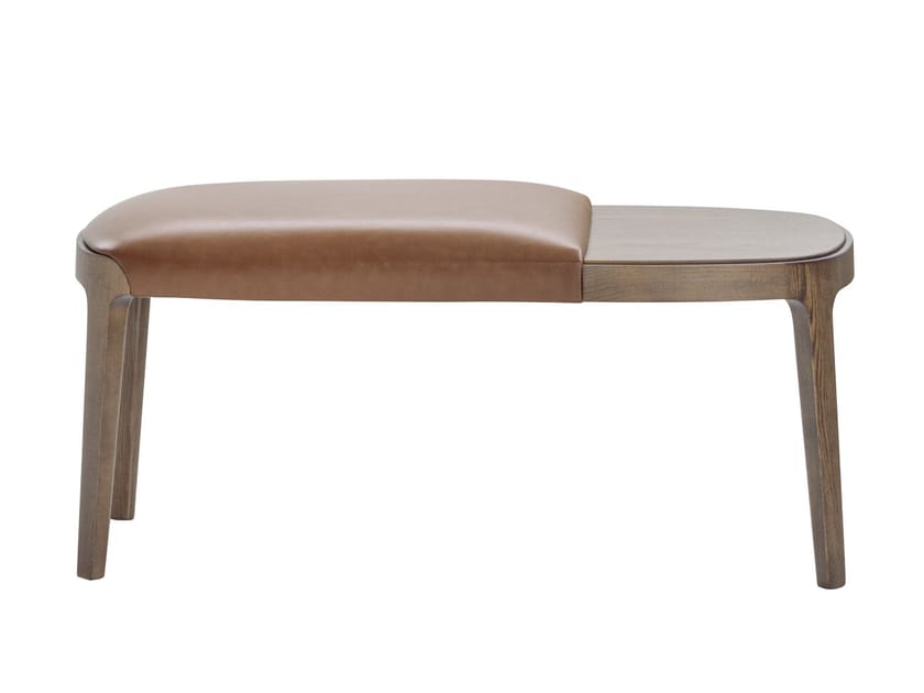 VELIS 942/O3 Upholstered leather bench By Potocco | design Mario Ferrarini