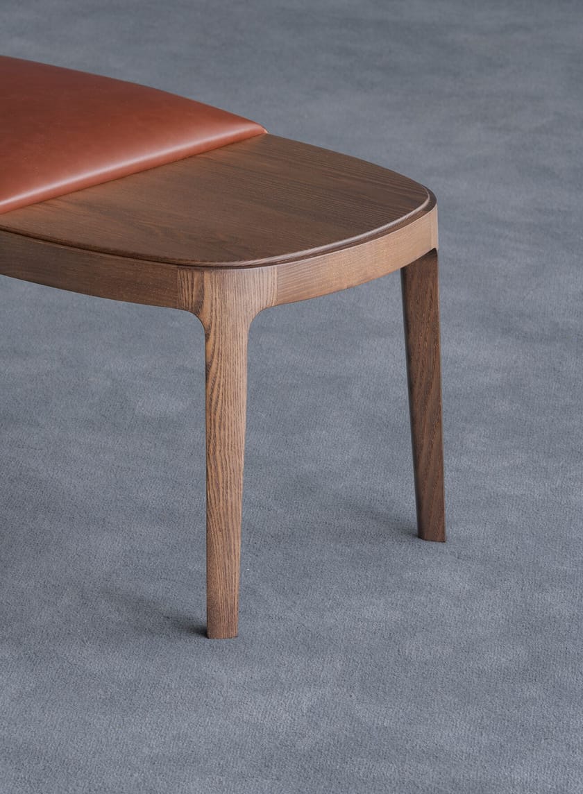 VELIS 942/O3 Upholstered leather bench By Potocco | design Mario Ferrarini