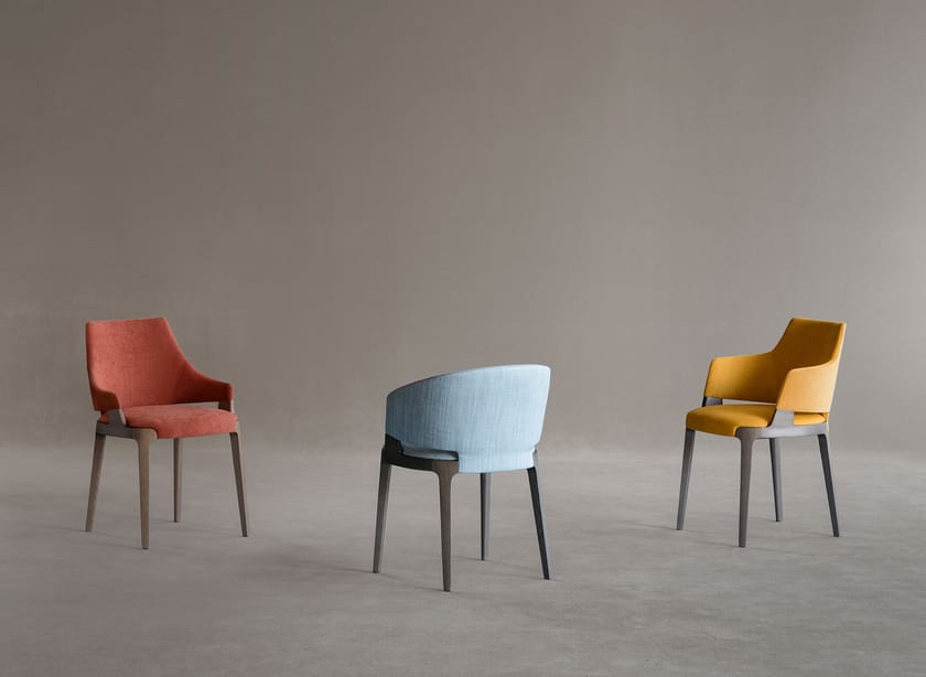 VELIS 942/PA Upholstered fabric easy chair with armrests By Potocco ...