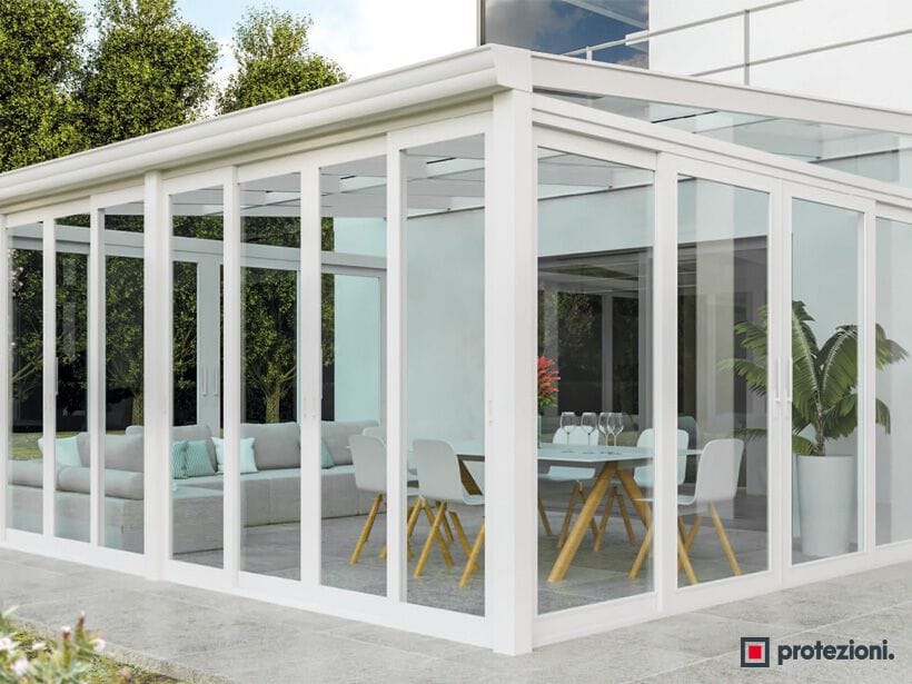 NUBES TT Tettoia in alluminio per giardini d'inverno By Protezioni