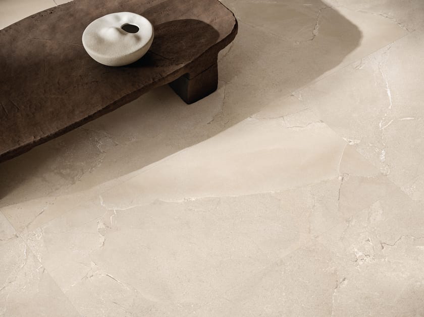 UNIQUE INFINITY BEIGE Porcelain stoneware wall/floor tiles with stone effect By Provenza