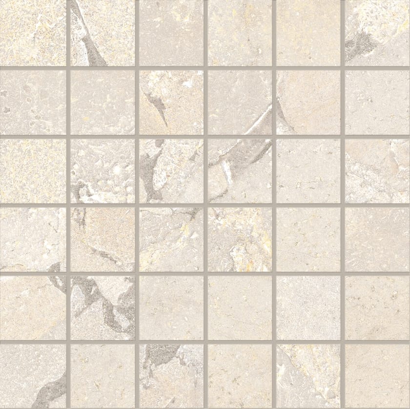 UNIQUE INFINITY WHITE Porcelain stoneware wall/floor tiles with stone ...