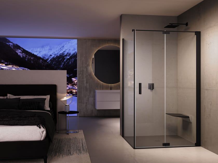 JOLLY JT-1+JW Box doccia angolare in vetro temperato con porta a ...