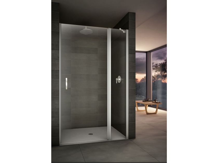 LOOK LN-2 Cabine de douche en niche en verre avec porte battante By ...
