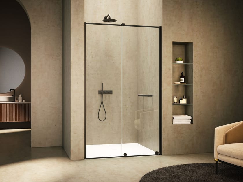 S-LITE SN Cabine de douche en niche en verre à portes coulissantes By ...