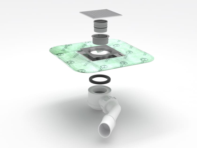 Calha de duche em aço Q DRAIN CUBE Coleção Q Drain By PROFILPAS