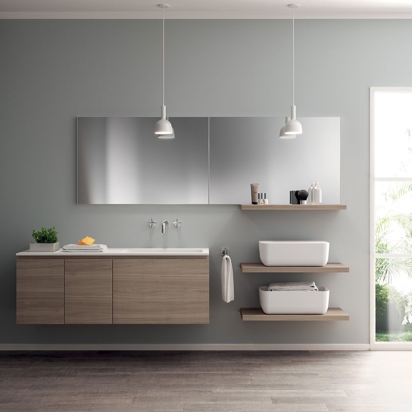 Bathroom furniture set QI By Scavolini Bathrooms design Nendo