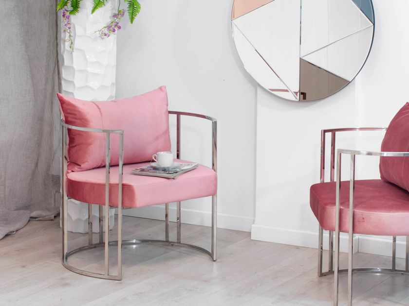 QLC001A | Easy chair Velvet easy chair with armrests By Arte dal Mondo