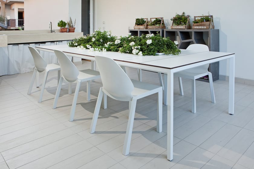 Tavolo da giardino rettangolare in HPL QTAB - BSINERGY - Edilportale