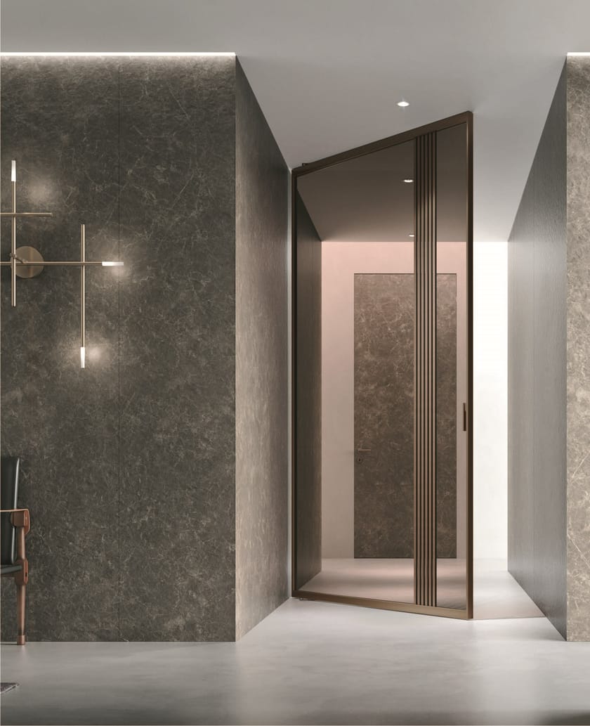 Porta a bilico in vetro e alluminio QUADRO BILICO - BLUINTERNI ...