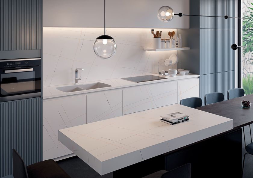 PLANET - TEMPEL Quartz agglomerate wall tiles By QUARTZFORMS