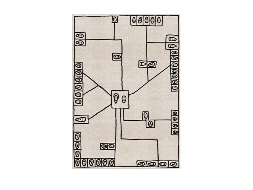 CARPET MAP Rectangular rug By Qeeboo | design Andrea Branzi