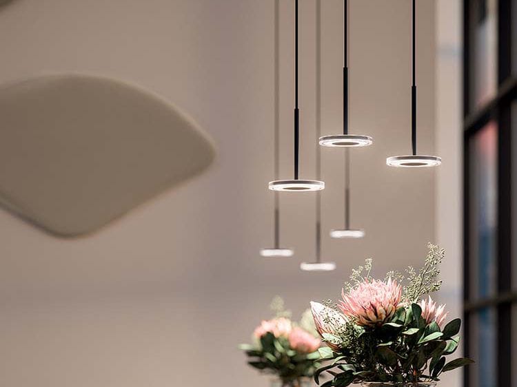 CD LED LED polycarbonate pendant lamp By Quadrifoglio Group