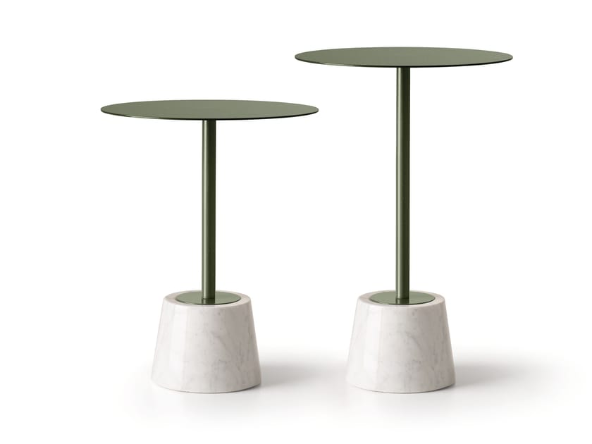 ANDY Coffee table set with Carrara marble base By Quinti Sedute