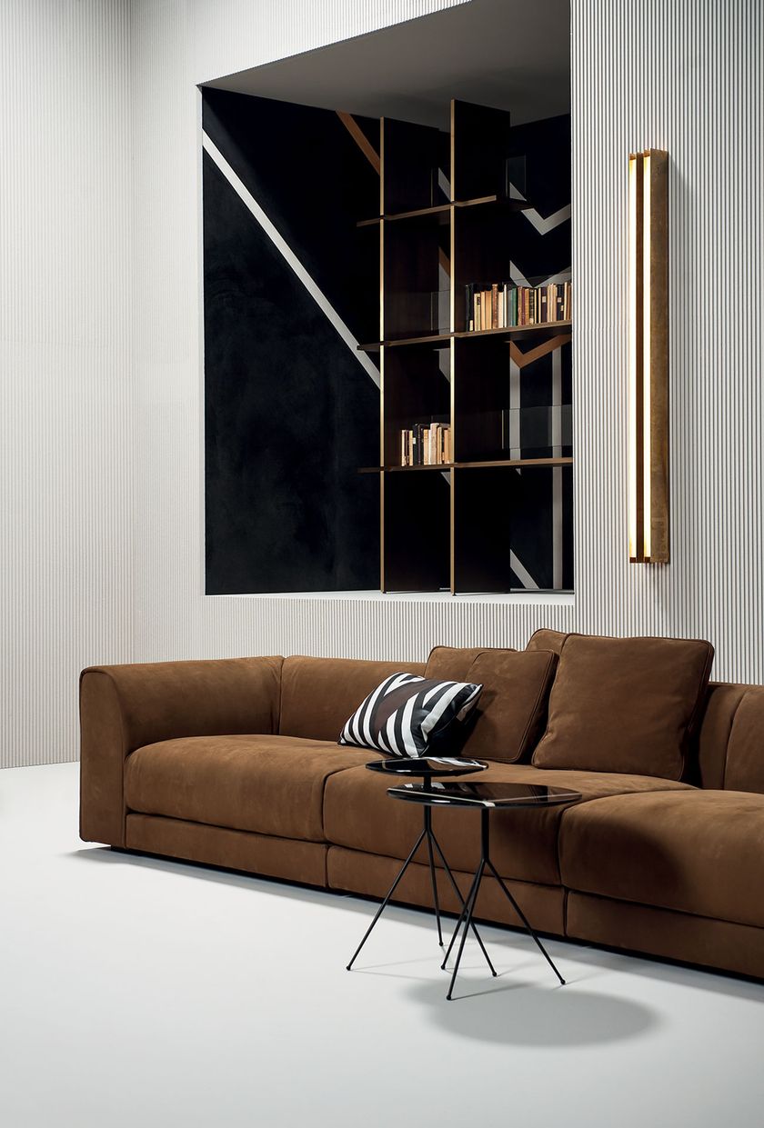 Divano componibile in pelle RAFAEL By BAXTER design Roberto Lazzeroni