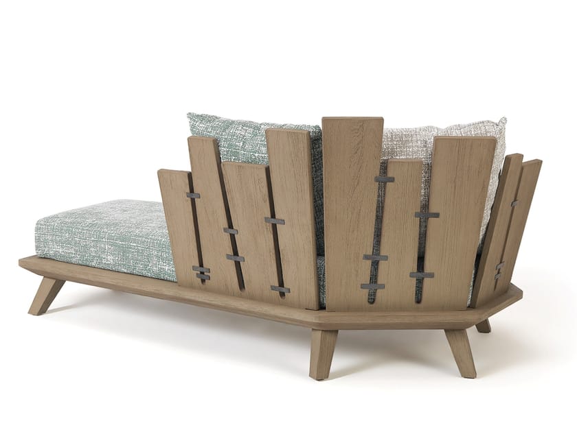 RAFAEL Teak garden daybed By Ethimo | design Paola Navone