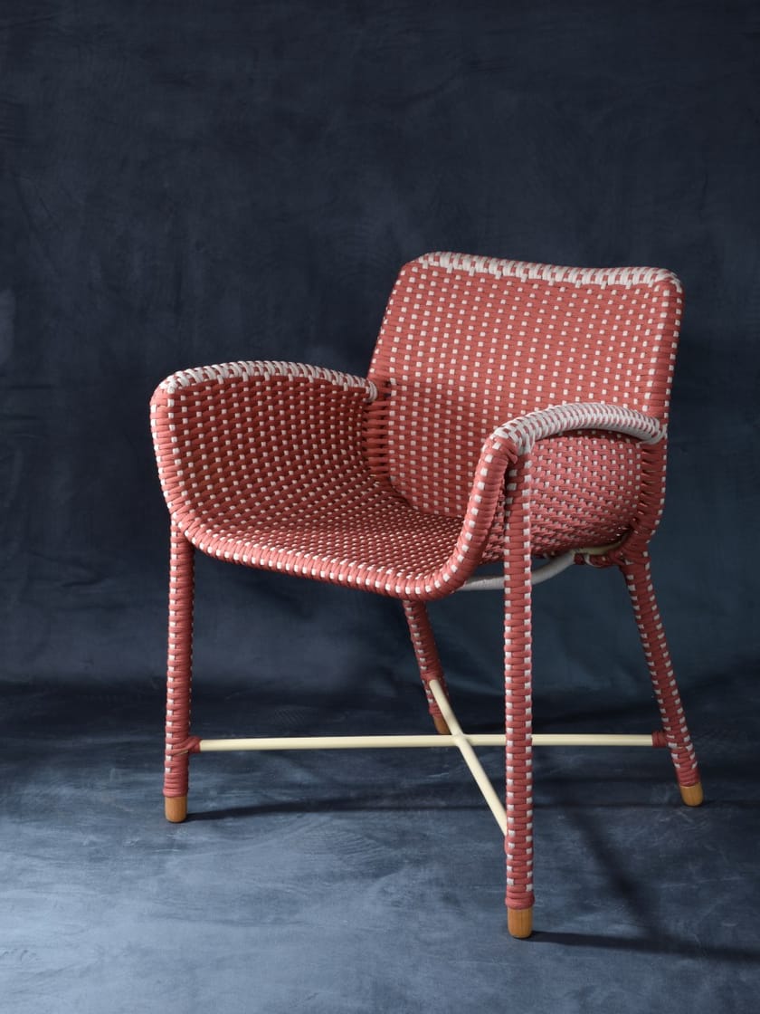 RAIN Aluminium chair with armrests By mary& | design Gian Paolo Venier