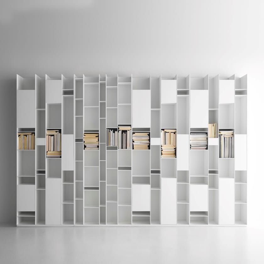 RANDOM BOX | Wall-mounted bookcase Open sectional bookcase By MDF ...