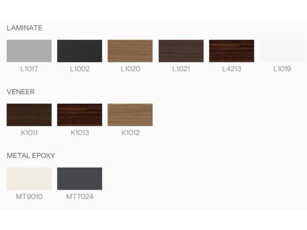 RAVEL Rectangular wood veneer coffee table with integrated magazine ...