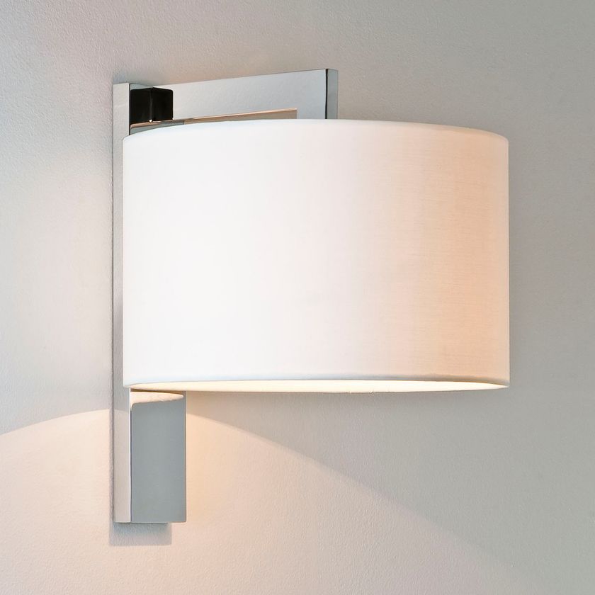 RAVELLO Applique con braccio fisso in acciaio e tessuto By Astro Lighting