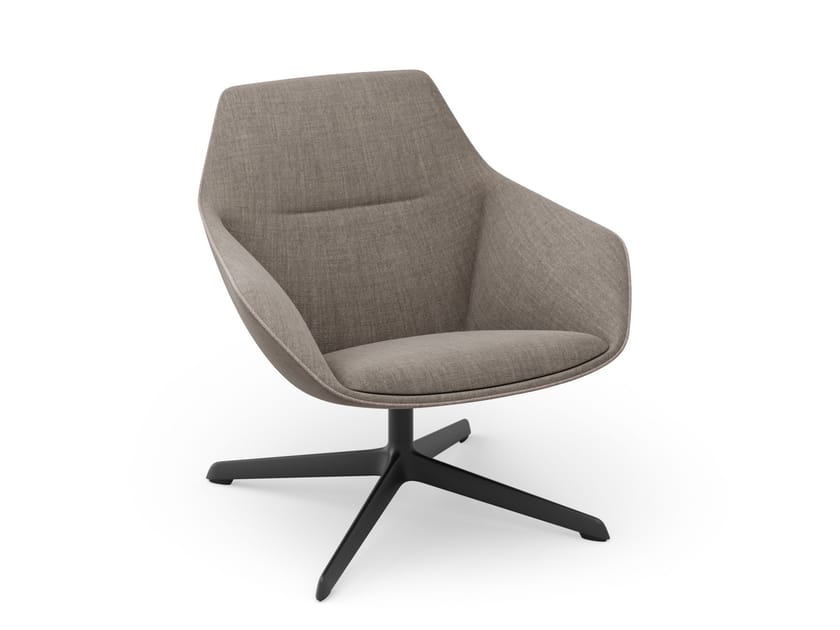RAY SOFT Swivel lounge chair with 4-spoke base By Brunner | design Jehs ...