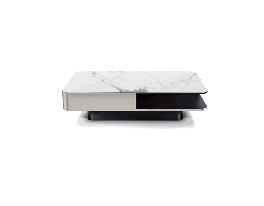 LOUNGE Rectangular marble coffee table for living room By RED EDITION