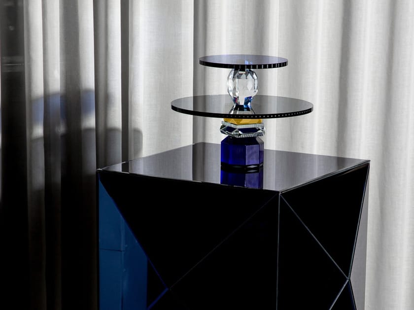 Round crystal tray REFLECTIONS COPENAGHEN - DALLAS By Archiproducts.com