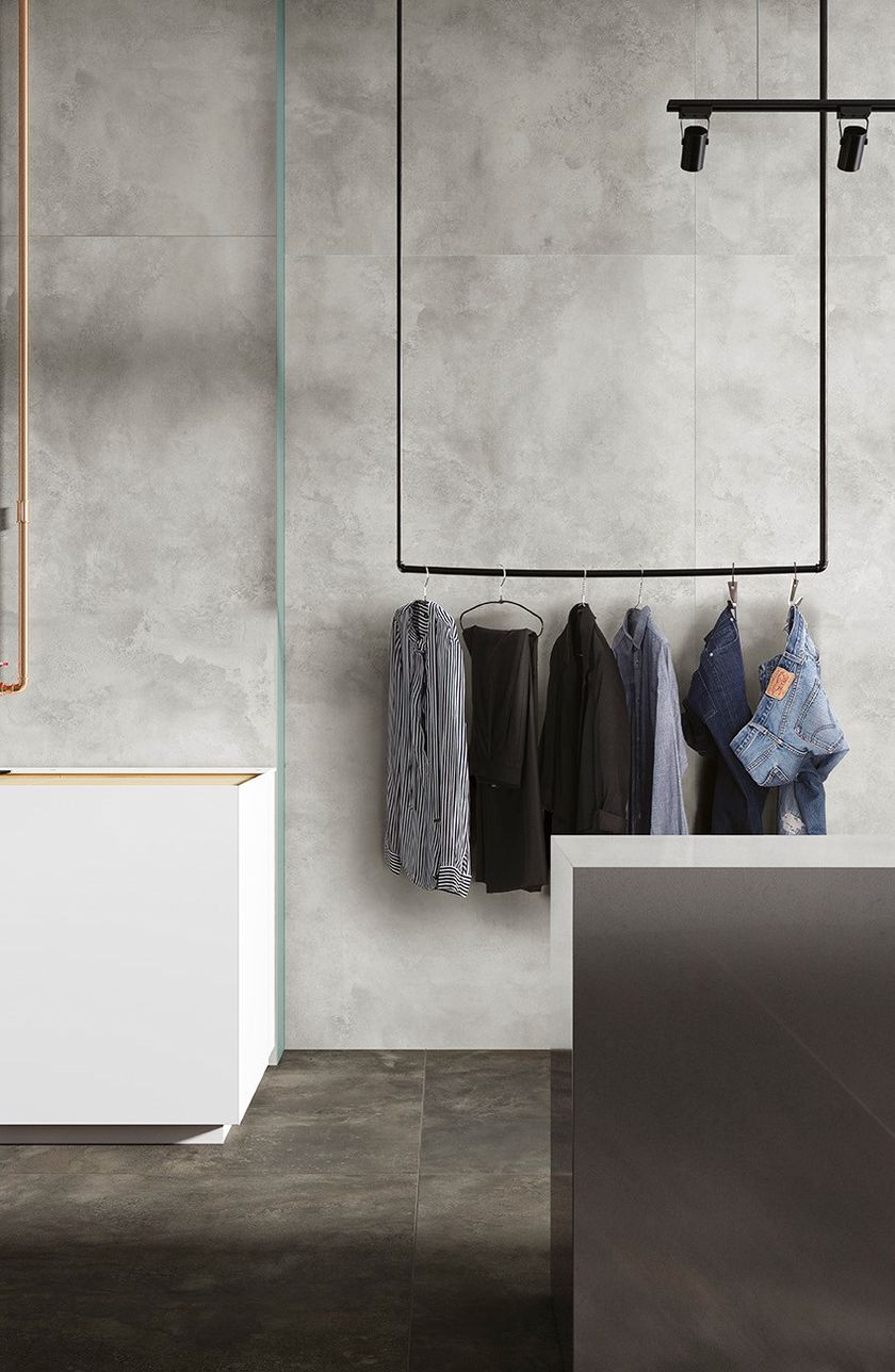 RELATE FLAME | Wall/floor tiles with concrete effect Relate Collection By Ceramiche Caesar