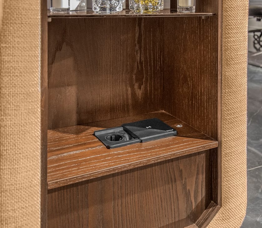 REM Upholstered bed with integrated nightstands By Tonino Lamborghini Casa