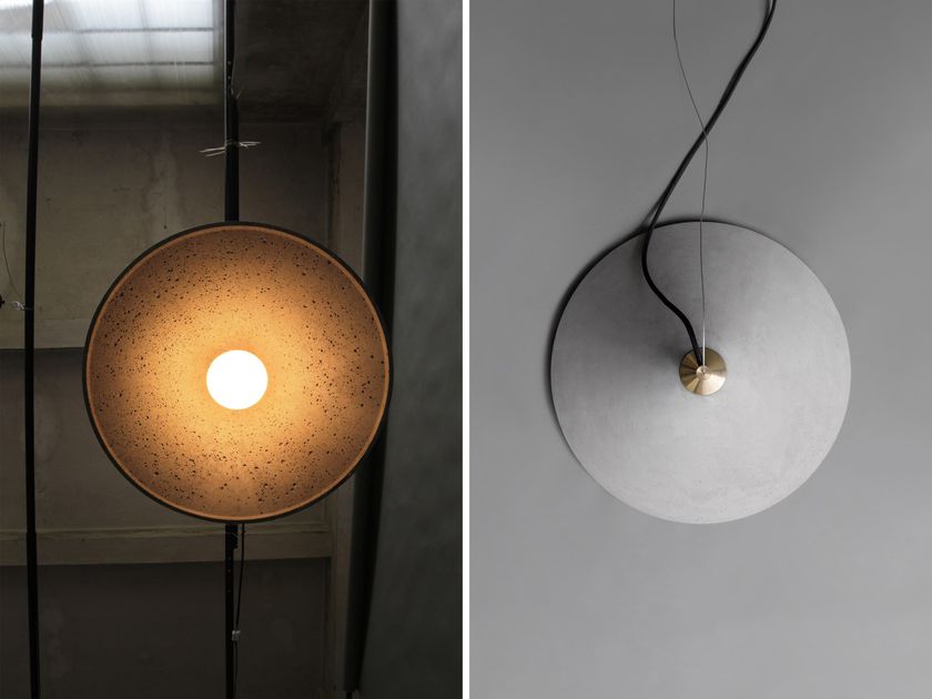 REN 300 LED Pendelleuchte aus Beton By Bentu Design
