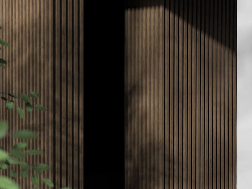 LINARTE WOOD DESIGN Aluminum façade cladding with a wood-like ...