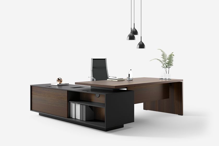 L-shaped sectional executive desk REPORT By Sinetica design Baldanzi ...