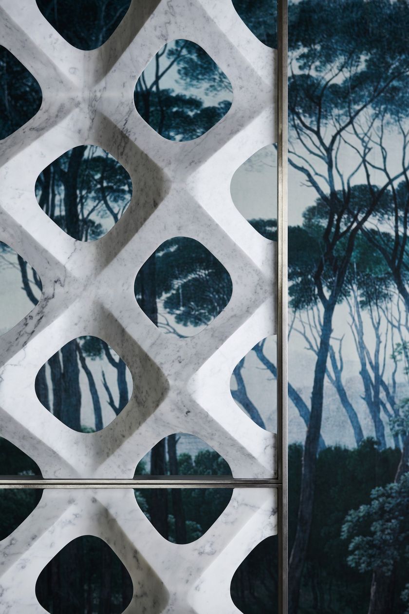Marble room divider RETINA By LITHOS DESIGN design Raffaello Galiotto