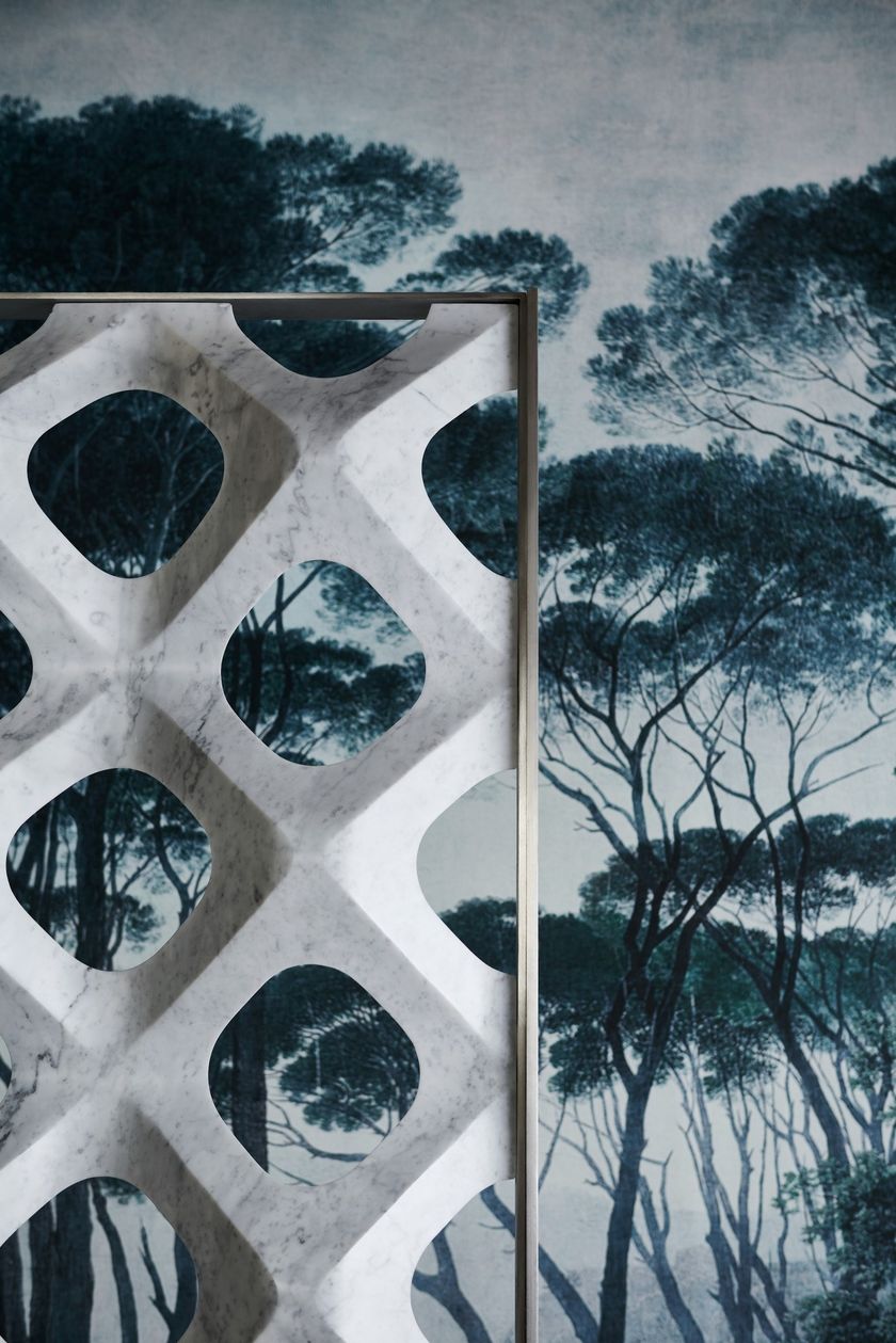 Marble room divider RETINA By LITHOS DESIGN design Raffaello Galiotto